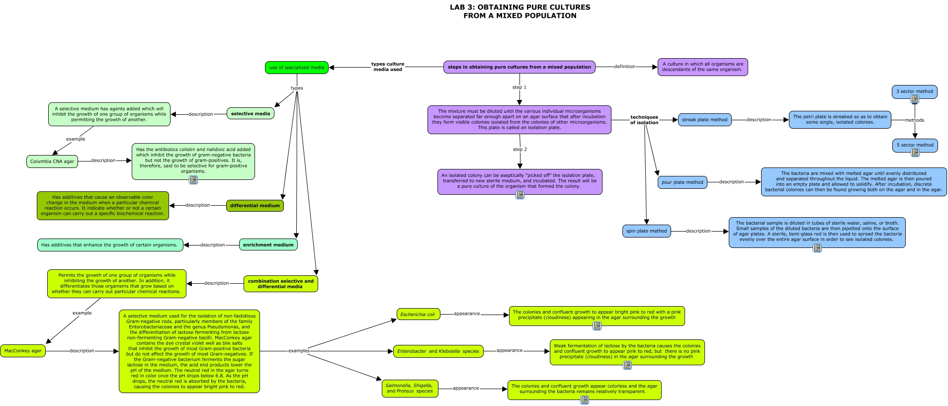 LAB 3 - OBTAINING PURE CULTURES FROM A MIXED POPULATION.html
